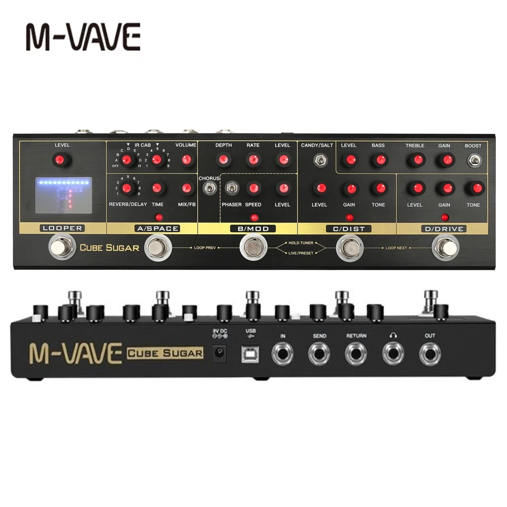 M-vave-Pedal de efectos múltiples para guitarra, Cubo de azúcar, con 72 IR, simulación de ...