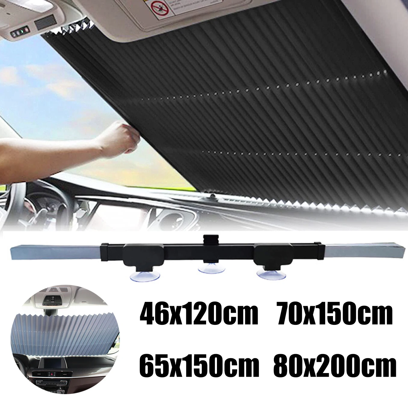 Car Sunshade Sun UV Protection Front Rear Windshield Sun Shades For Car ...