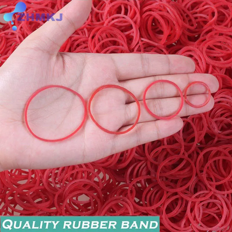 Red-Fasteners-Strong-Elastic-Rubber-Bands-Office-Students-School ...