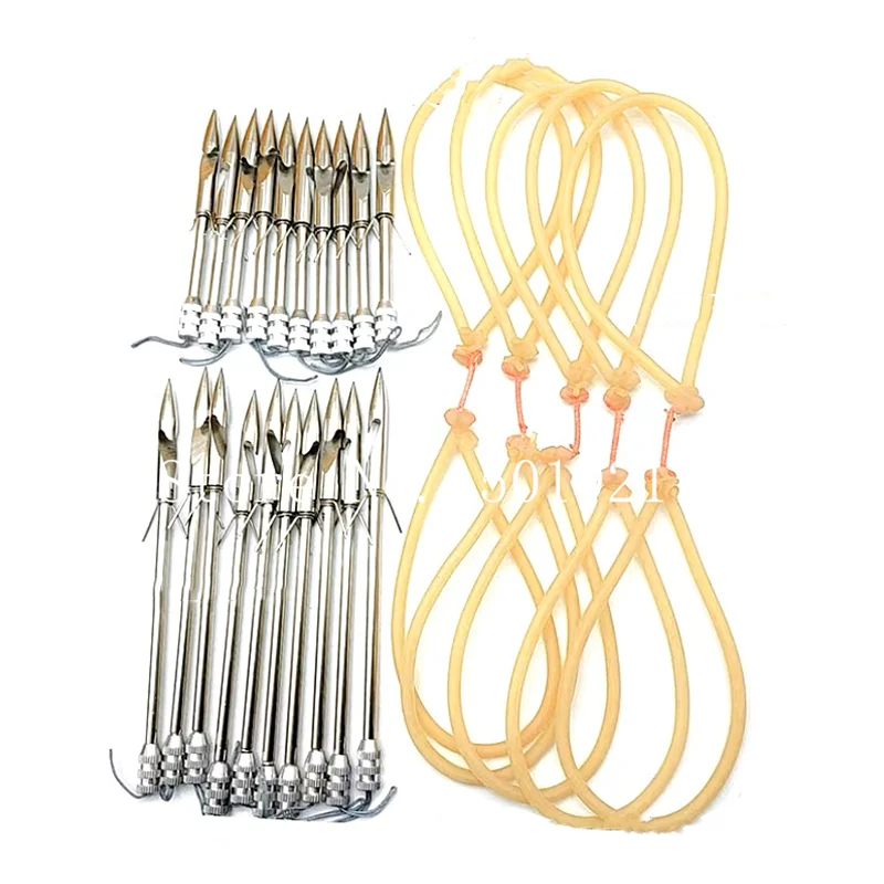 New Fishing Set Slingshot Arrows Fish Dart + Elastic Fishing Rubber ...