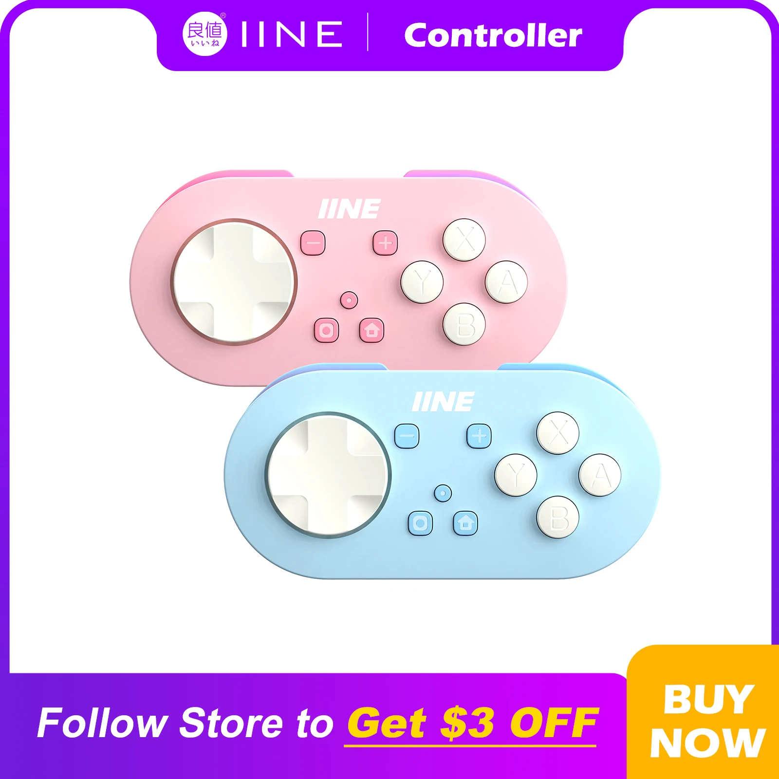 IINE-Pocket-Game-Controller-Auto-Fire-Function-RGB-Lighting-Mini ...