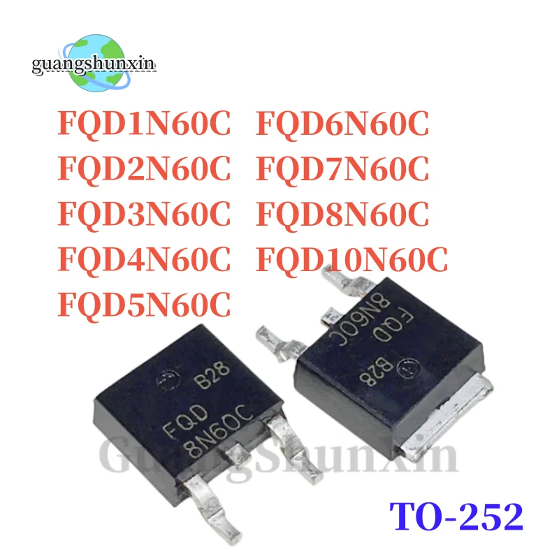 10pcs-lot-FQD1N60C-FQD2N60C-FQD3N60C-FQD4N60C-FQD5N60C-FQD6N60C ...