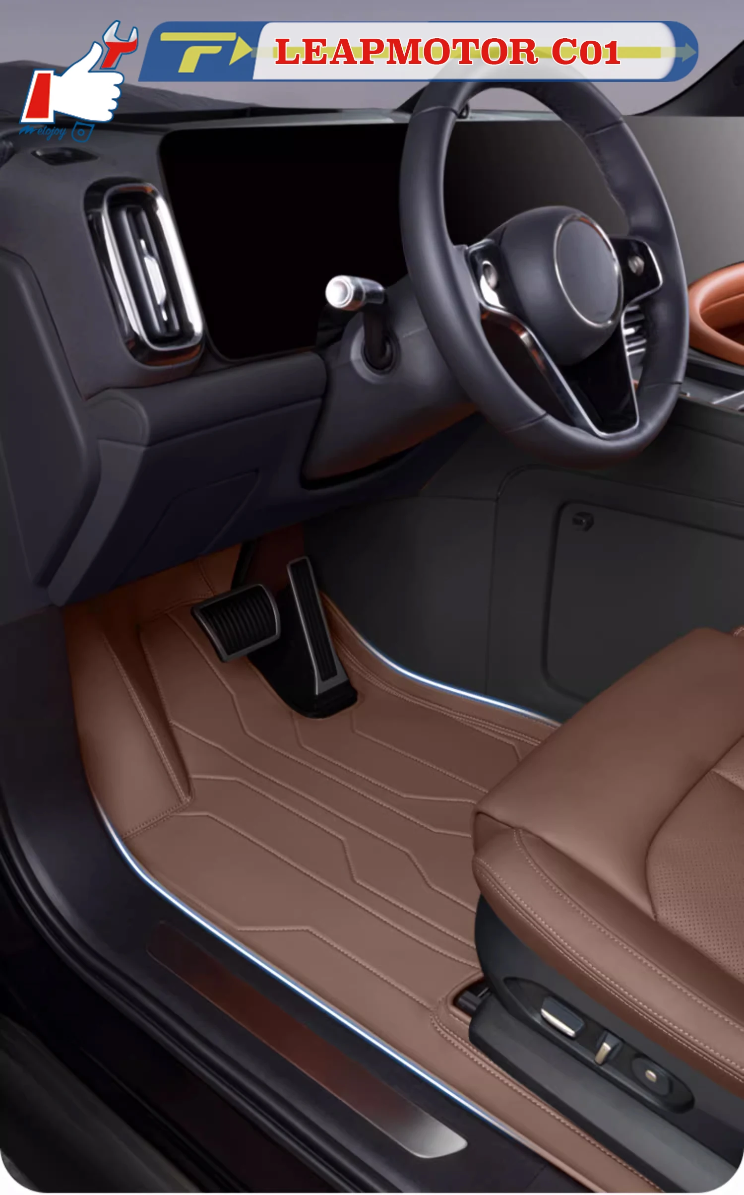 Left-hand Drive Car Floor Mat For LEAPMOTOR C01 2024 Full-Surround Foot ...
