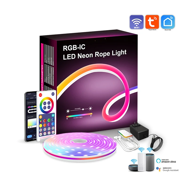 Tira de neón inteligente RGBIC, luz Ambilight Flexible, WIFI ...