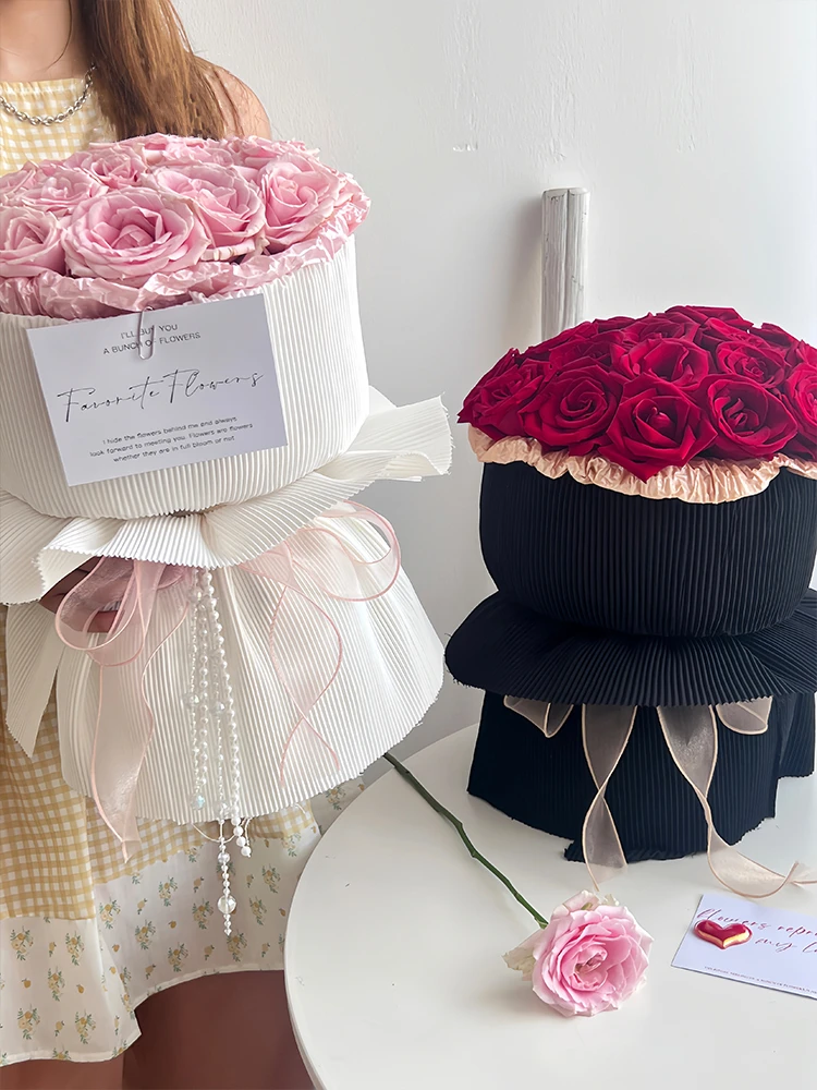 Pleated-Fabric-Texture-Handmade-Flower-Wrapping-Paper-DIY-Crepe-Paper ...