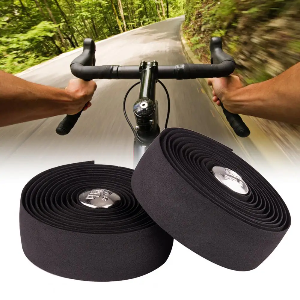 Bicycle-Handlebar-Tape-2Pcs-Simple-Bike-Bar-Tape-Breathable-Shock-Absorption-Protection-Good ...