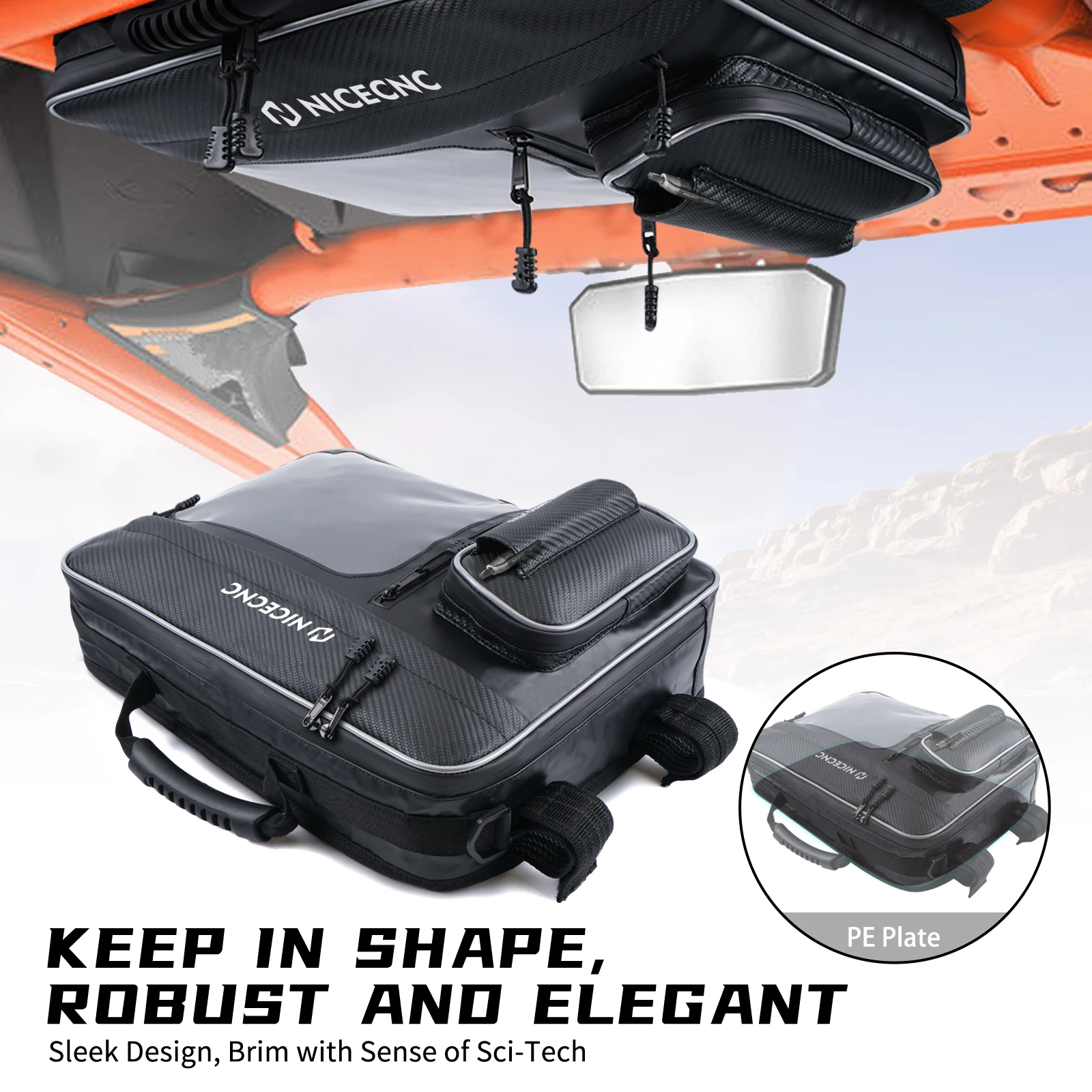 NICECNC-For-Can-am-Maverick-X3-Bag-Waterproof-UTV-Overhead-Storage-Case ...