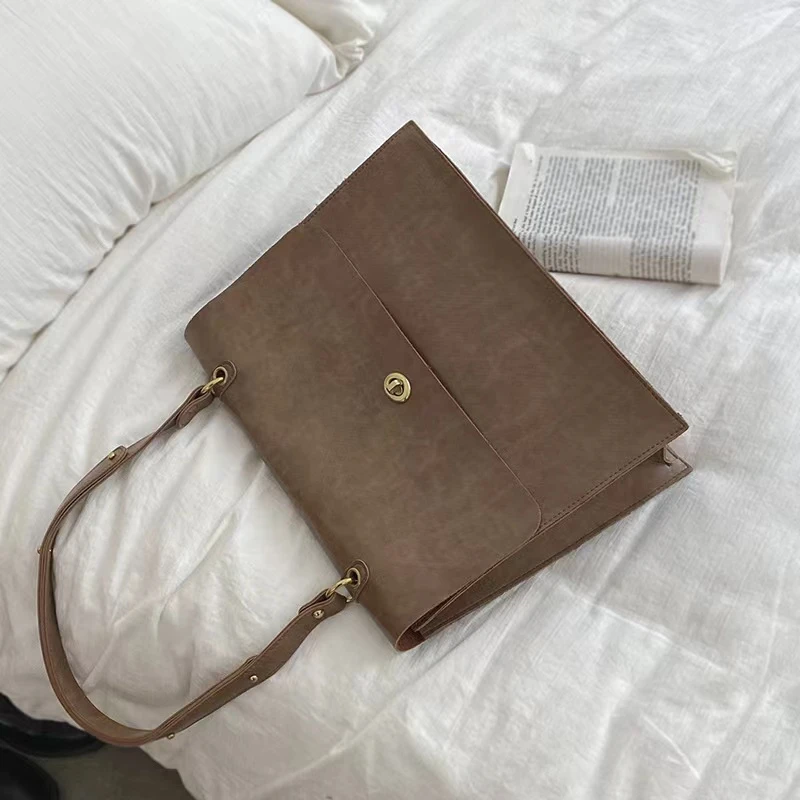 MZXM Retro postman bag women's fashion trendy briefcase college style ...