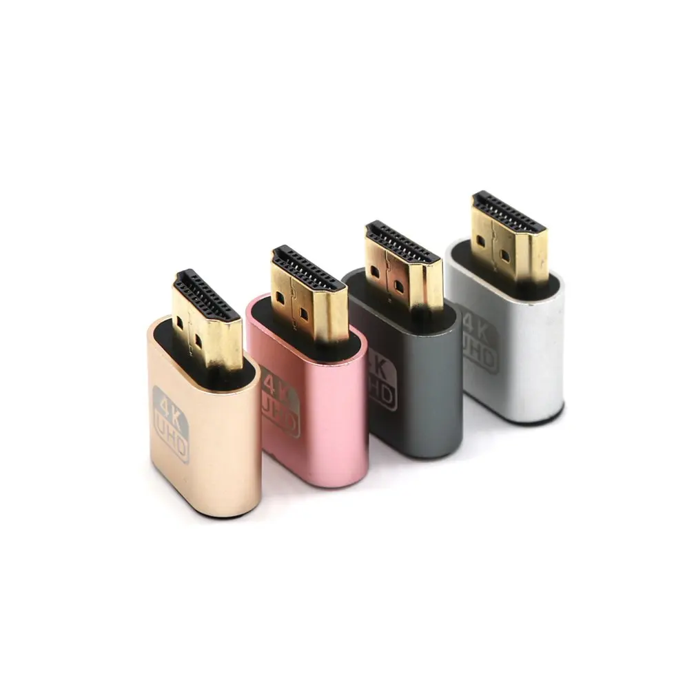 Hdmi 호환 가상 디스플레이 4k Ddc Edid 더미 플러그 Vga 디스플레이 치트 가상 플러그 더미 에뮬레이터 어댑터 모든 시스템 지원컴퓨터 케이블 And 커넥터