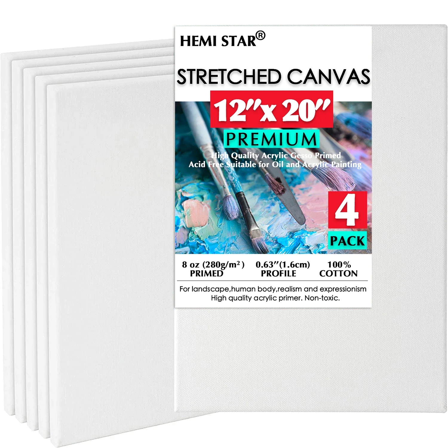 Lienzo-blanco-para-pintar-paquete-superecon-mico-de-4-100-algod-n ...