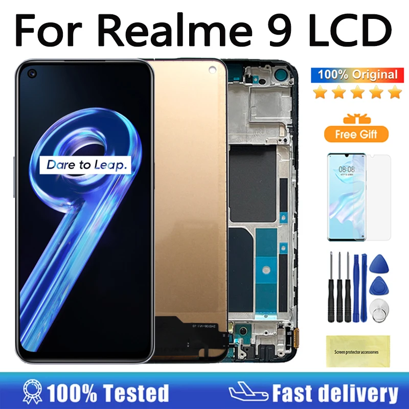 6.4" AAA+ Original Display For OPPO Realme 9 4G RMX3521 LCD Display ...