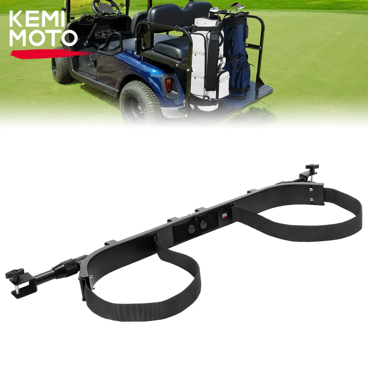 Universal Golf Bag Holder Bracket Bar Rack for Golf Cart Rear Seat for ...