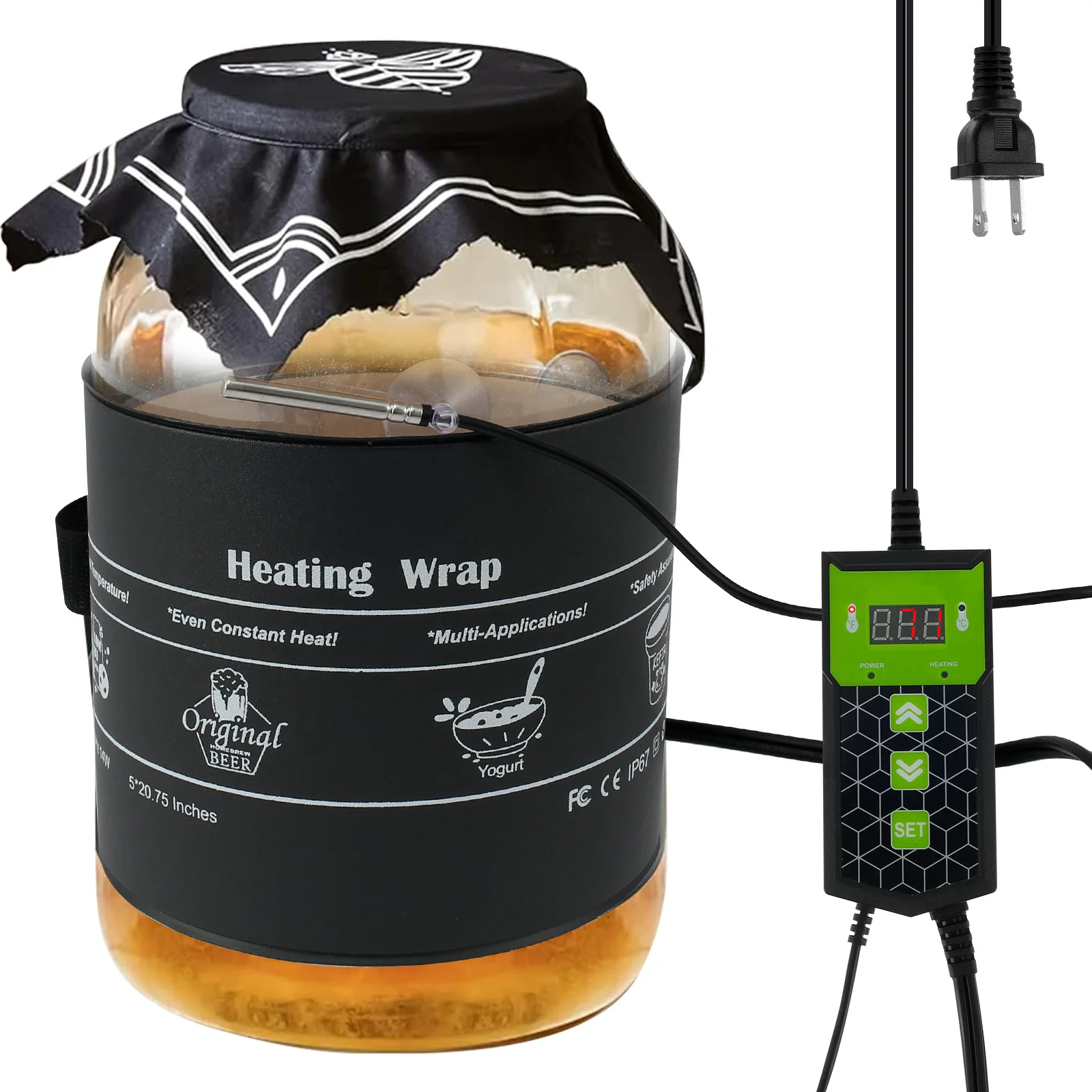 Kombucha Heating Wrap Even Heating Waterproof Kombucha Jar Heater Wrap Fermentation Heating Pad With Precise Temperature Control AliExpress