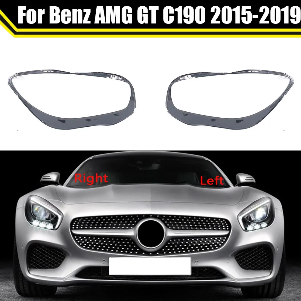 For Benz AMG GT C190 2015-2019 Car Headlight Cover Lens Glass Shell ...