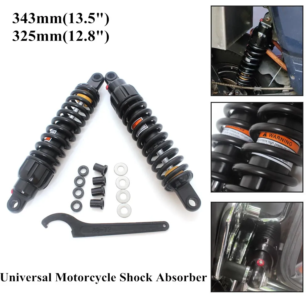 325mm-343mm-Motorcycle-Adjustable-Shocker-Absorbers-Rear-Suspension ...