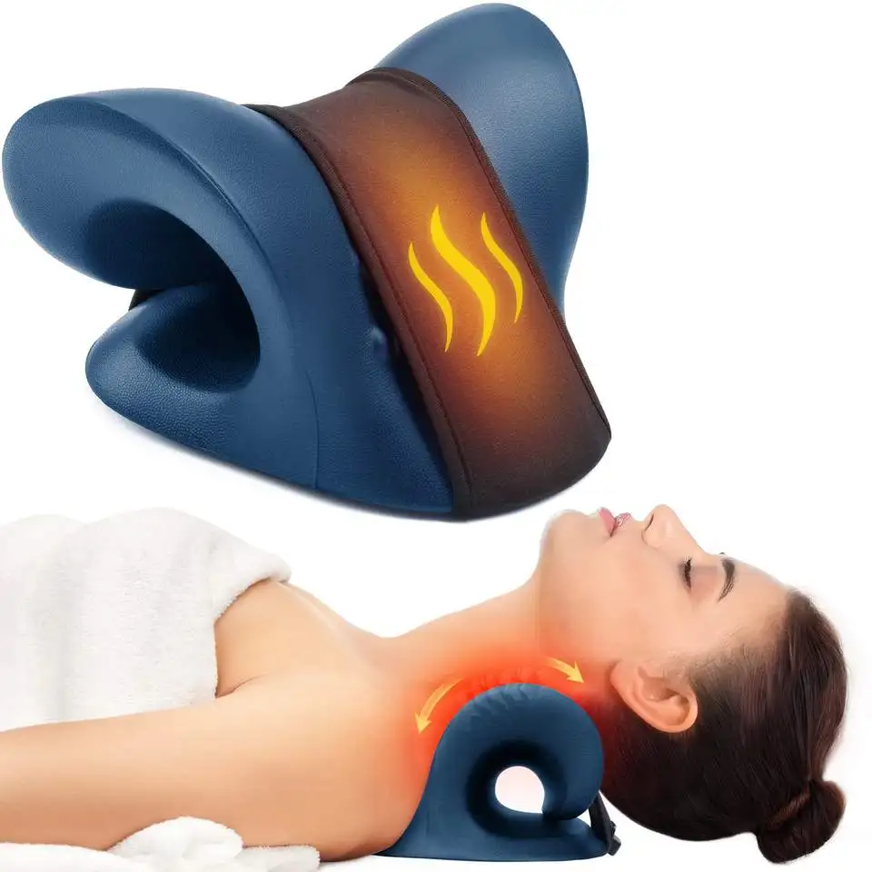 Neck-Stretcher-for-Neck-Pain-Relief-Heated-Cervical-Traction-Device ...