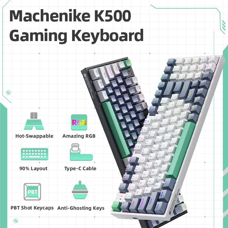 Mechanic-K500-Teclado-Mec-nico-Com-Fio-Super-Banda-Sentimento-Keycap ...