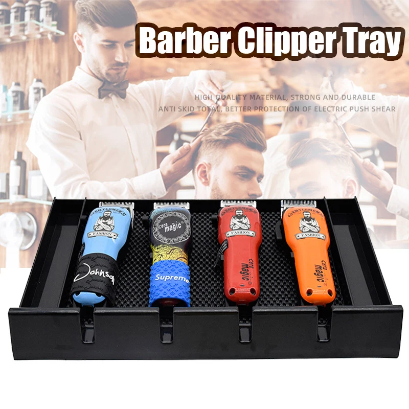 Salon-Barber-Clipper-Tray-Anti-slip-Clippers-Organizer-Razor-Case-with ...