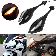 Turn Signal Integrated Mirrors Led Light For Honda Cbr600rr 2003-2017 ...