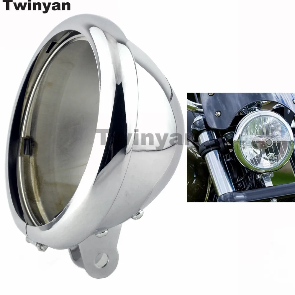 Accesorios redondos para motocicleta de 5 3/4 ", carcasa de faro LED de ...