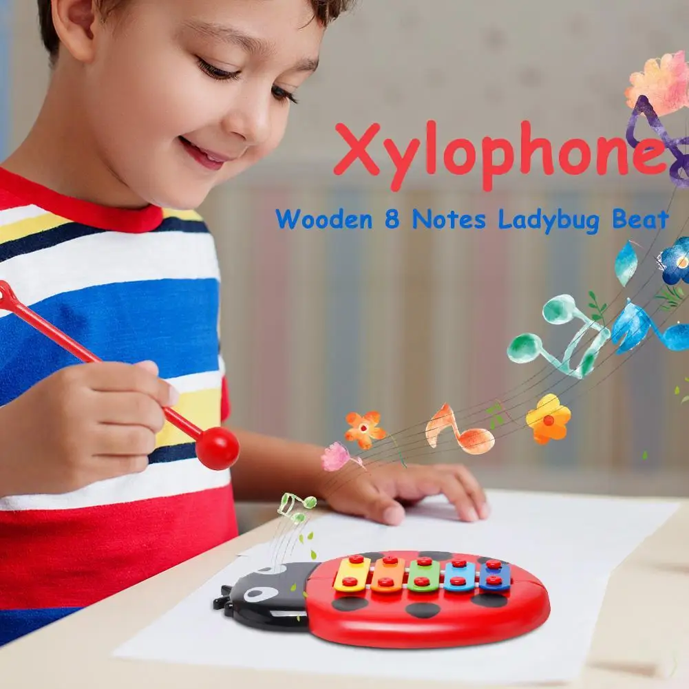 Ladybug-xyl-fono-Glockenspiel-con-Mazo-instrumento-Musical-de-percusi-n ...