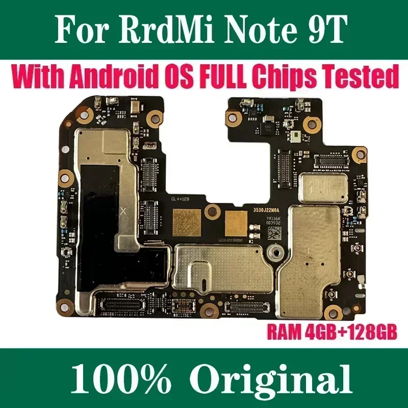 Motherboard For XiaoMi RedMi Note 9T Mainboard 4+128G Logic Board ...