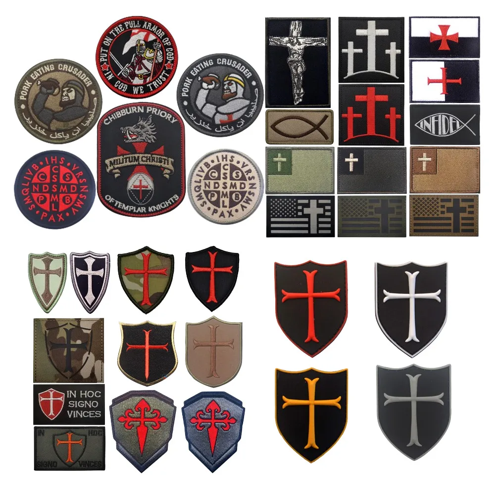 cussons-brod-s-chevaliers-templiers-croix-militaire-patch-en-PVC-patchs-en-caoutchouc-Dulskip ...