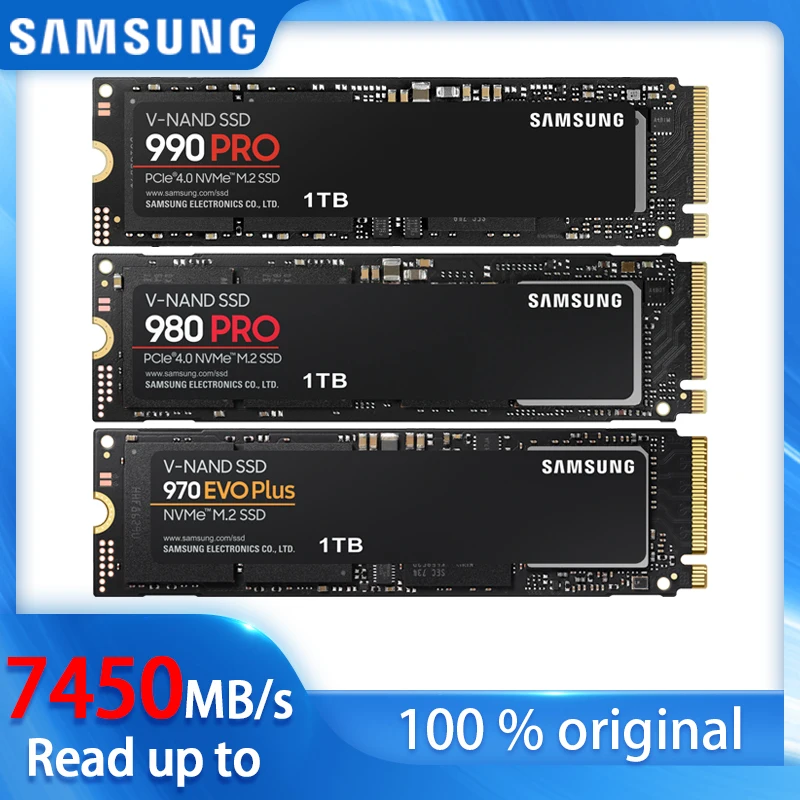 SAMSUNG SSD M2 Nvme 500GB 990 PRO 250GB Internal Solid State Drive 980 ...