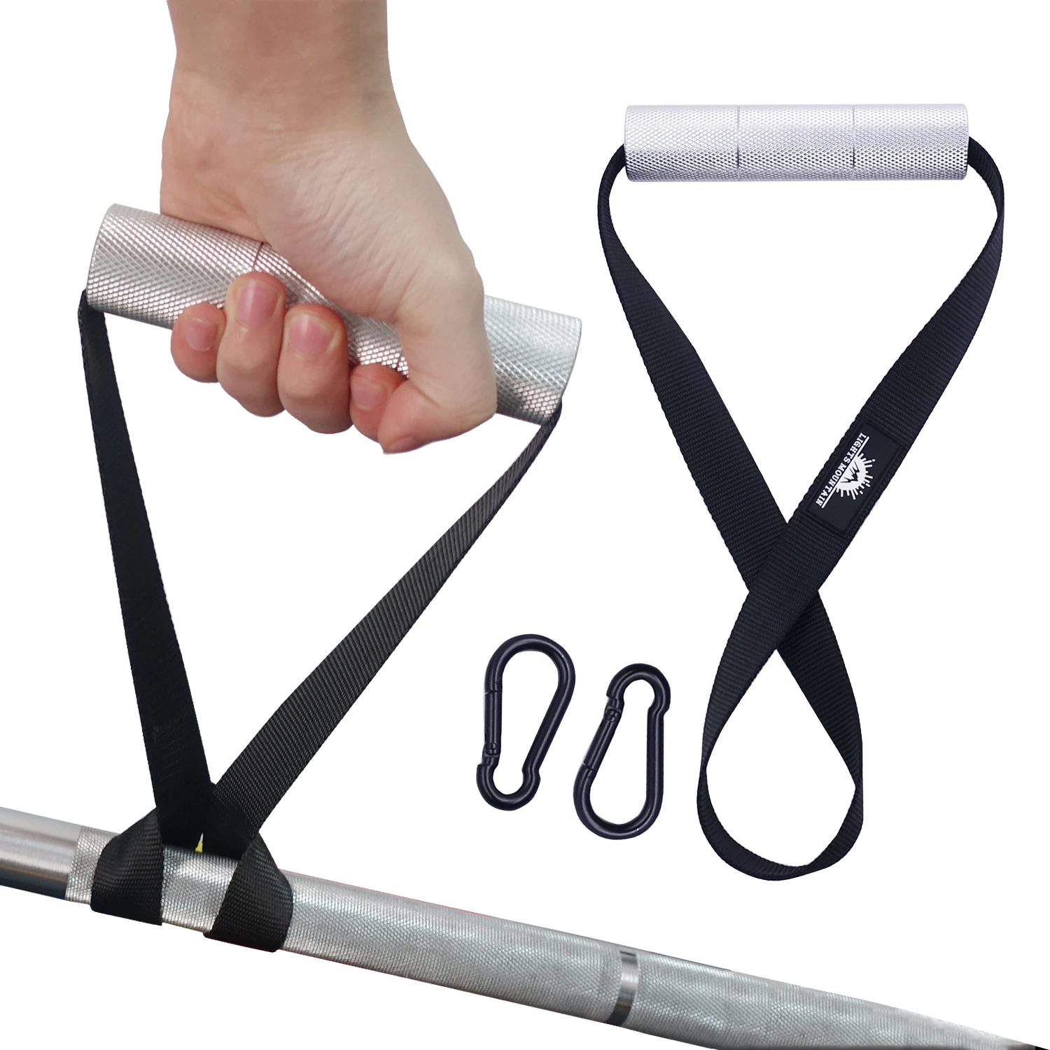 Pull-Up-Resistance-Bands-Handle-Aluminium-Metal-Grips-for-Cable-Machine ...