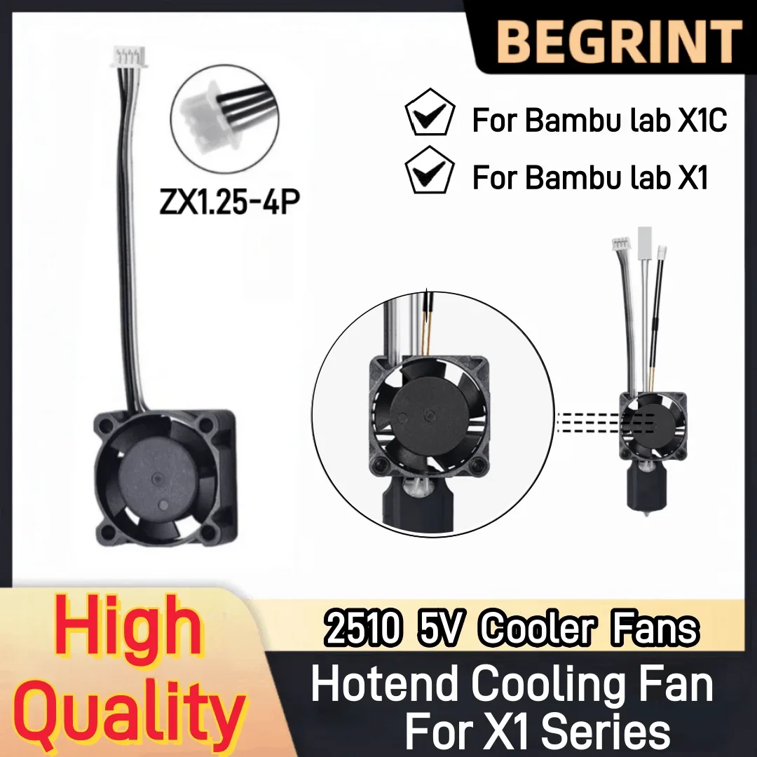 For-Bambu-Lab-X1-Series-Hotend-Cooling-Fan-2510-Dual-Ball-Bearing ...