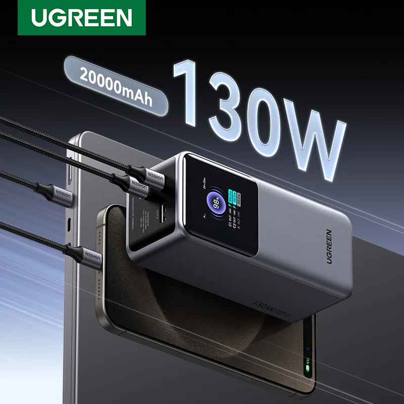 UGREEN-130W-Power-Bank-Portable-20000mAh-Bundle-PD-Fast-Charging ...