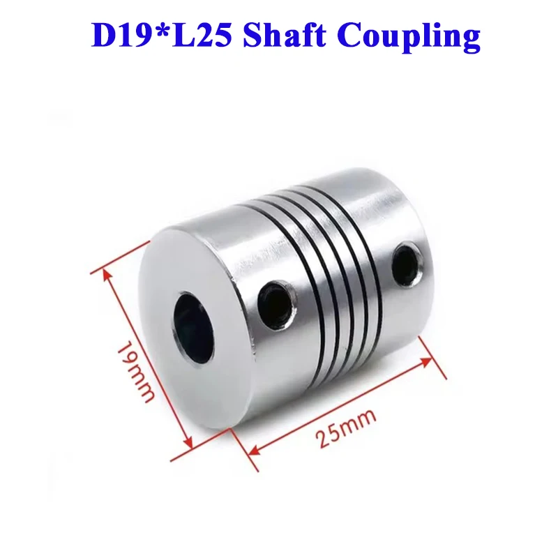 D19*L25 Coupler 5 8 6.35mm 8mm 10mm Aluminium flexible Jaw Shaft ...