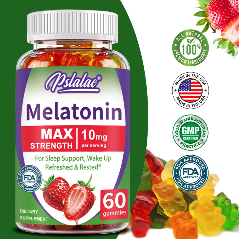 Melatonin-Gummy-Supplement-Strawberry-Flavor-For-Adult-Men-and-Women-60 ...