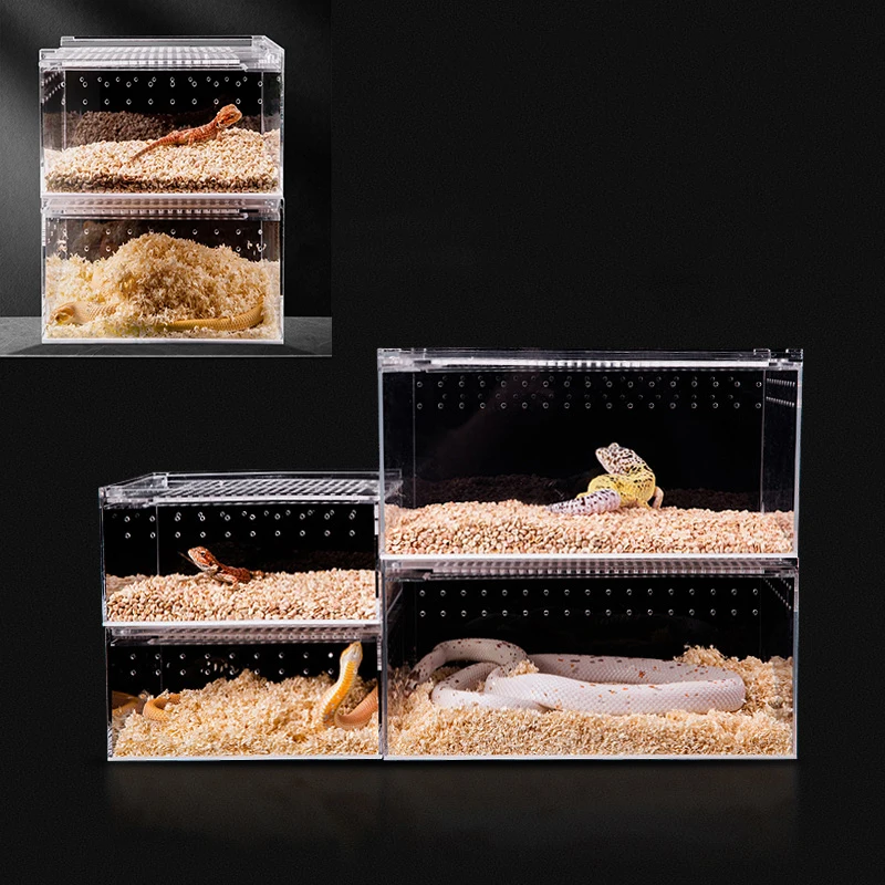Acrylic-Breeding-Box-Leak-Proof-Reptile-Pet-Box-For-Snake-Chameleon ...