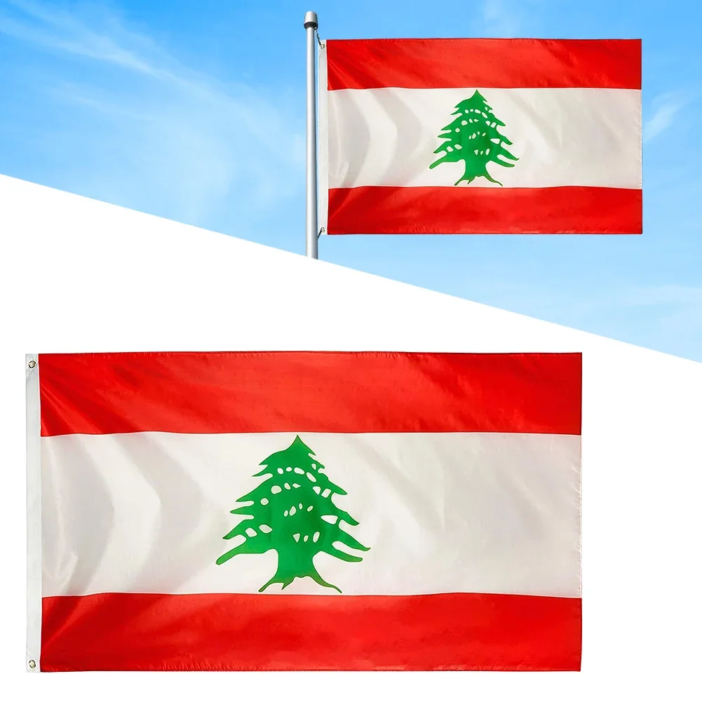 Large Lebanon Lebanese Flag 3x5FT Creative Lebanese Flag Polyester ...