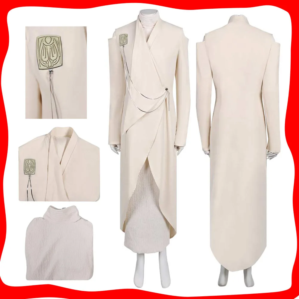 Mon Mothma Cosplay Women Coat Dress Roleplay Costume Movie Space Battle ...