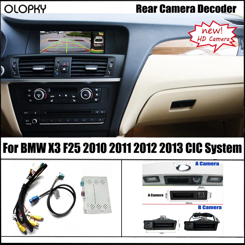 For Bmw X3 F25 2010 2011 2012 2013 Cic System Rear View Reverse Camera ...