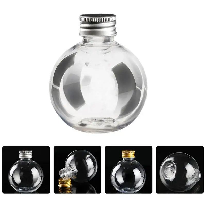 20pcs-Empty-PET-Clear-Bottles-Plastic-Bottle-Round-Ball-Bulb-Bottle ...
