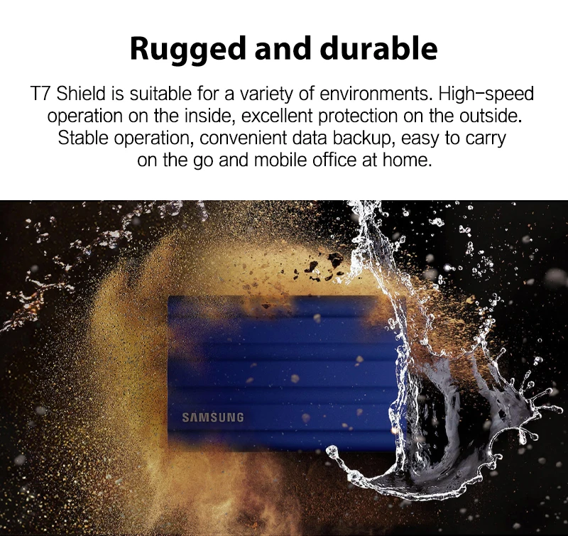 Samsung Portable SSD T7 Shield 1TB 2TB High Speed External Disk Hard ...