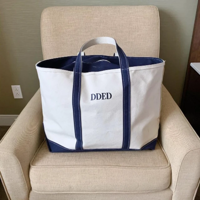 Monogrammed Canvas Boat Bags