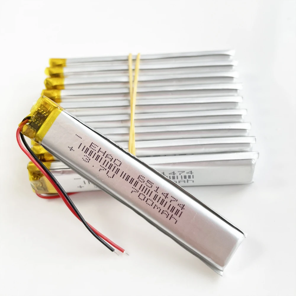 10 PCS 3.7V 700mAh Long Strip Lithium polymer Battery 651474 For Light ...