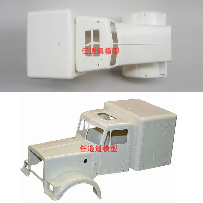 Plastic-White-Cab-Body-Cockpit-Shell-for-1-14-Tamiya-RC-Truck-Trailer ...