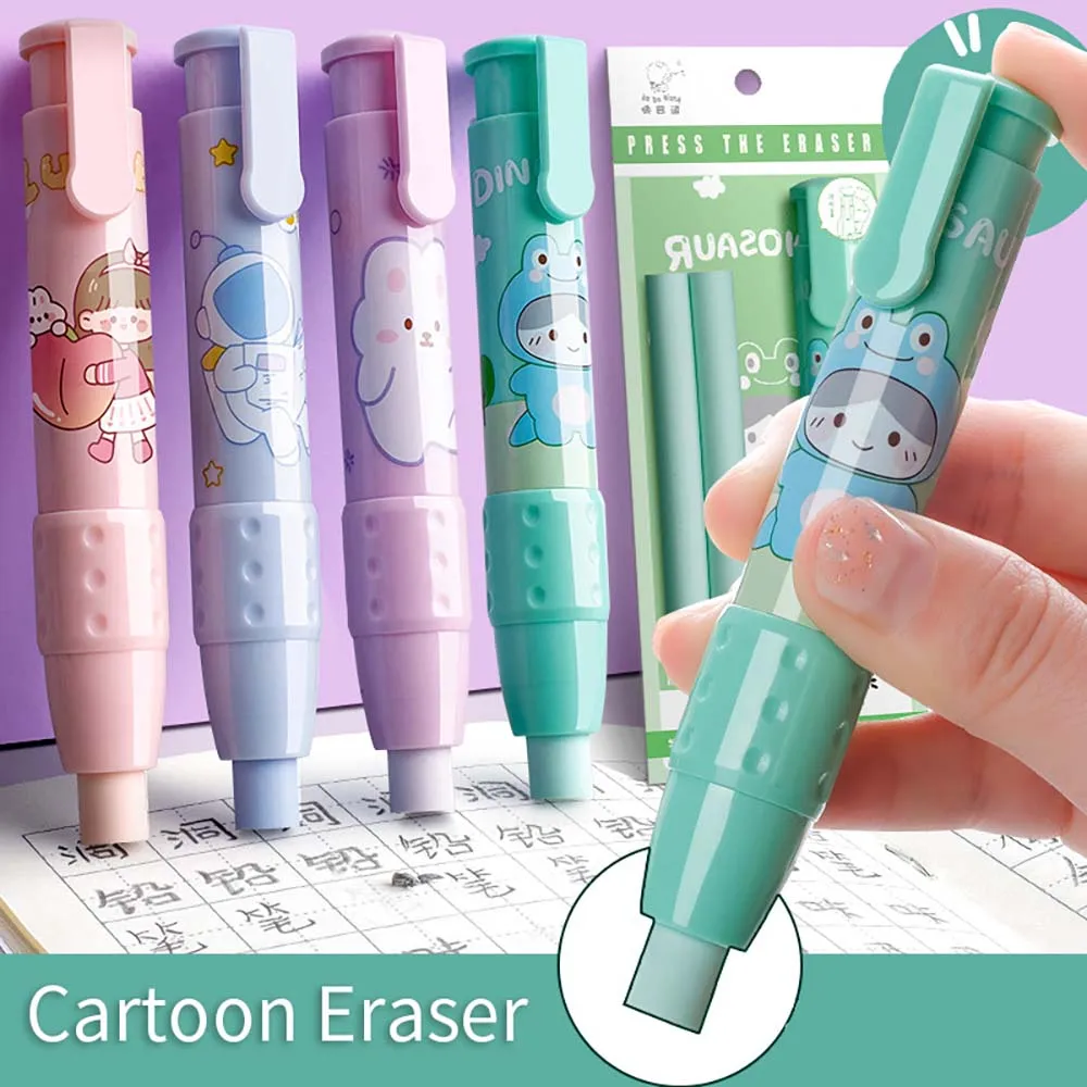Retractable Pushable Eraser Set Student Drawing Design Office Eraser No ...