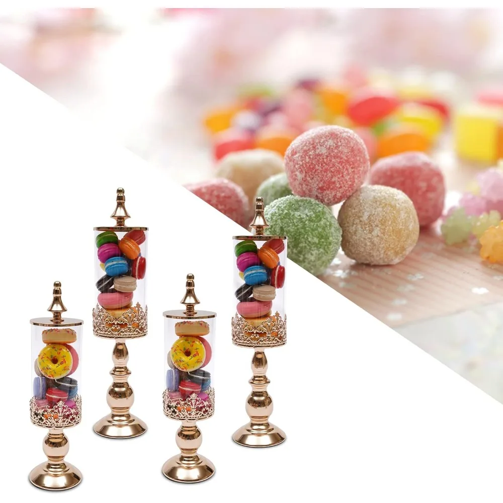 4Pcs-Candy-Jars-Set-Sugar-Bowls-Acrylic-Candy-Storage-Jars-Cute-Cake ...