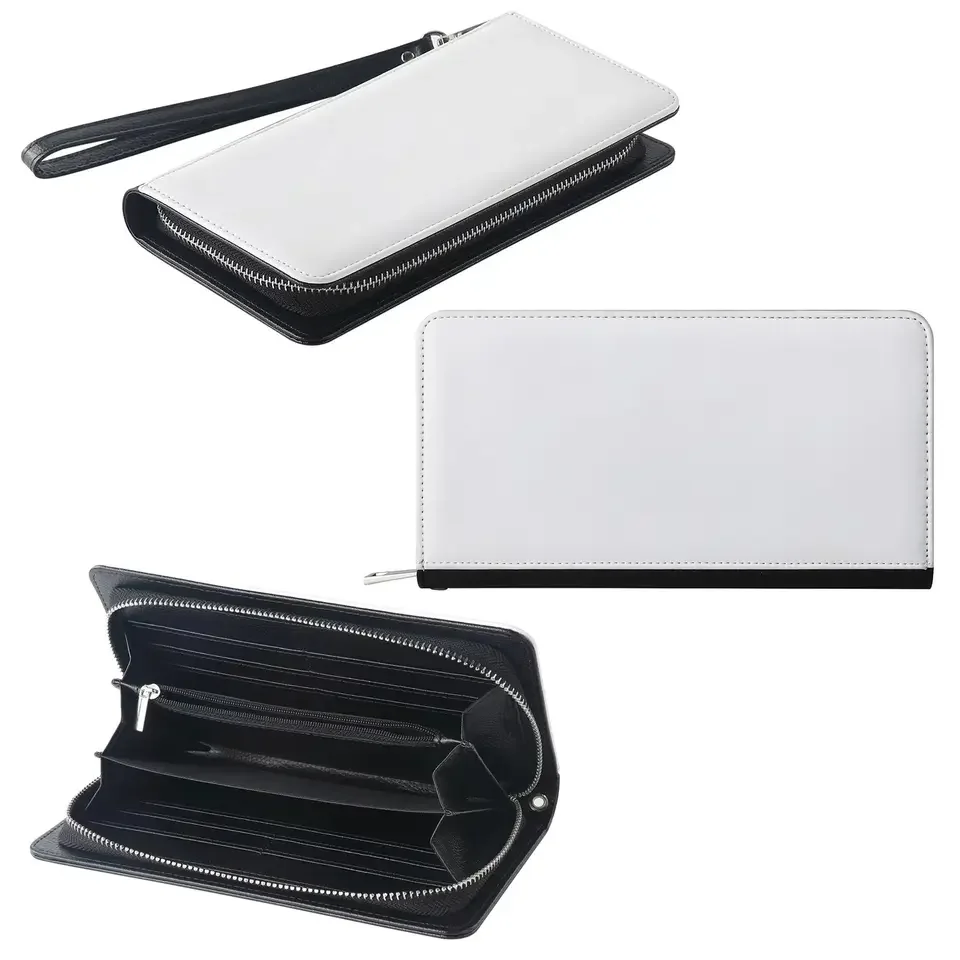 Personalized Sublimation Blank Pu Leather Lady Women Wallet with Wrist ...