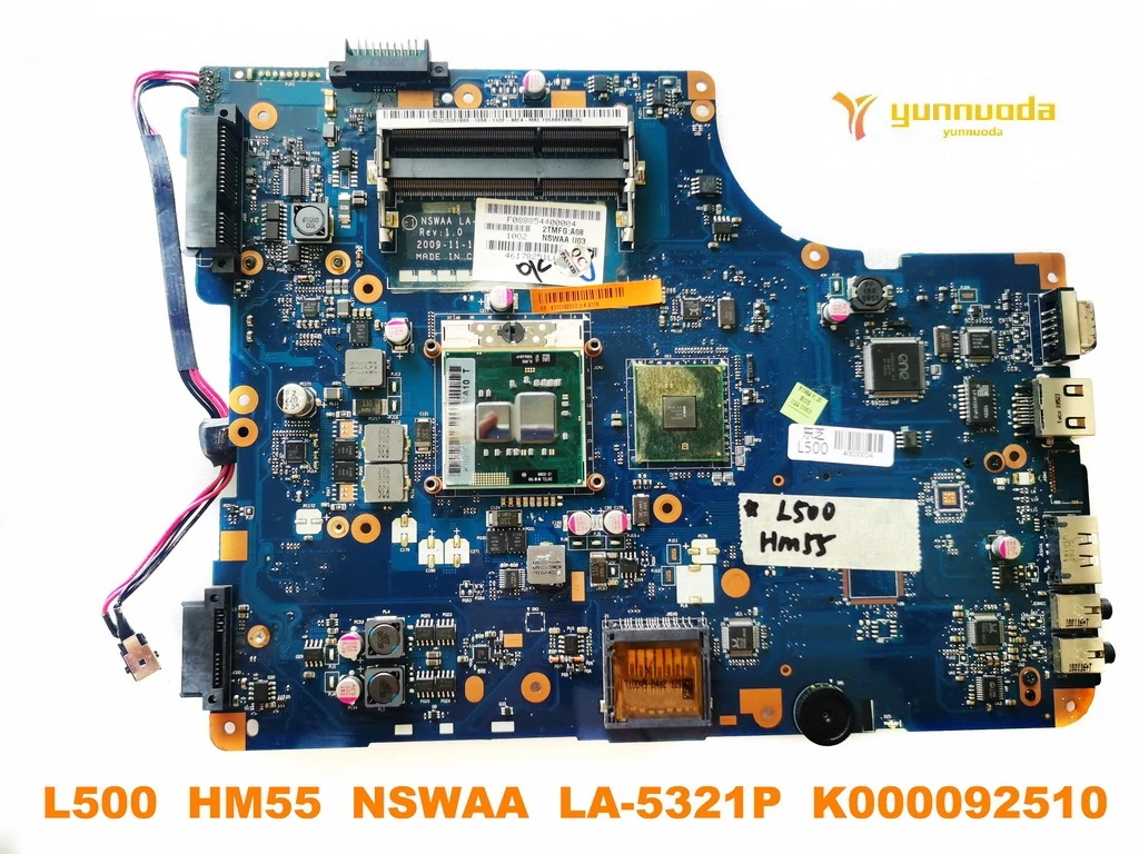 Original For Toshiba L500 Laptop Motherboard L500 Hm55 Nswaa La-5321p ...