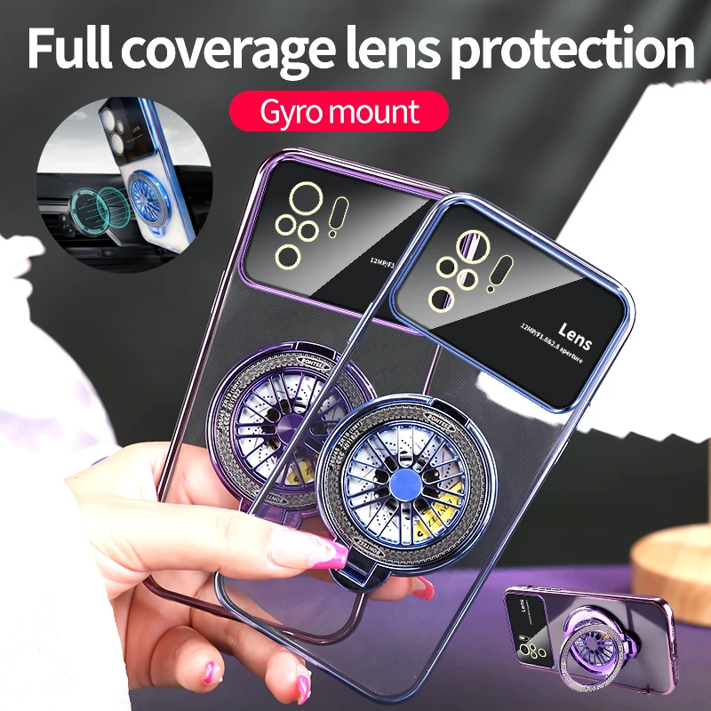 For-Xiaomi-Redmi-Note-10-10S-Case-Clear-Holder-Ring-Magnetic-Phone-Case ...