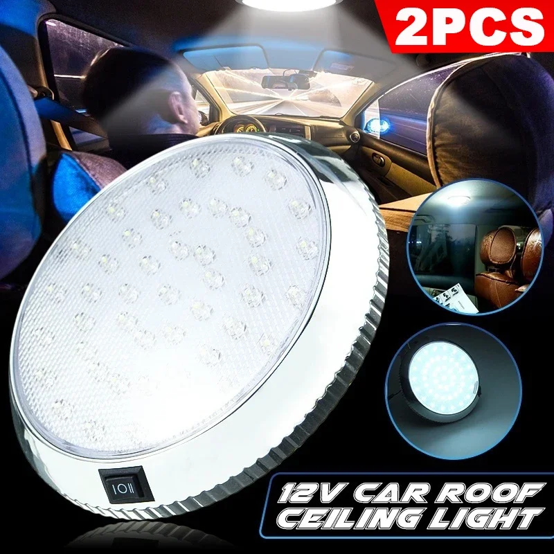 2-1PCS-46-LED-Roof-Light-With-Switch-For-Camper-Van-Caravan-Motorhome ...