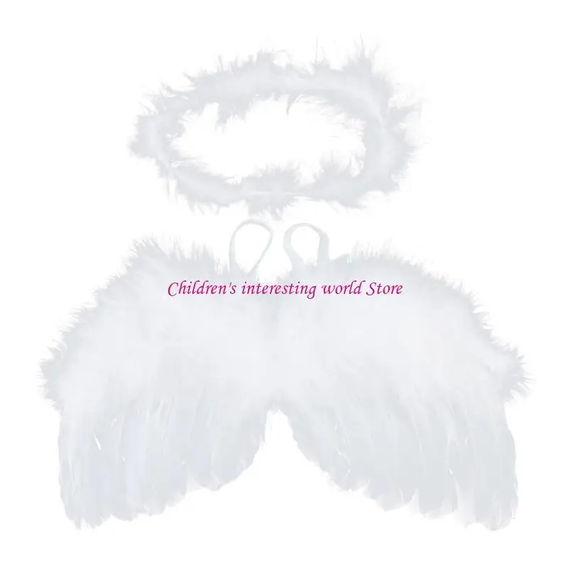 2Pcs/Set Angel Wing Hair Band Headdress Outfit Newborn Photography ...