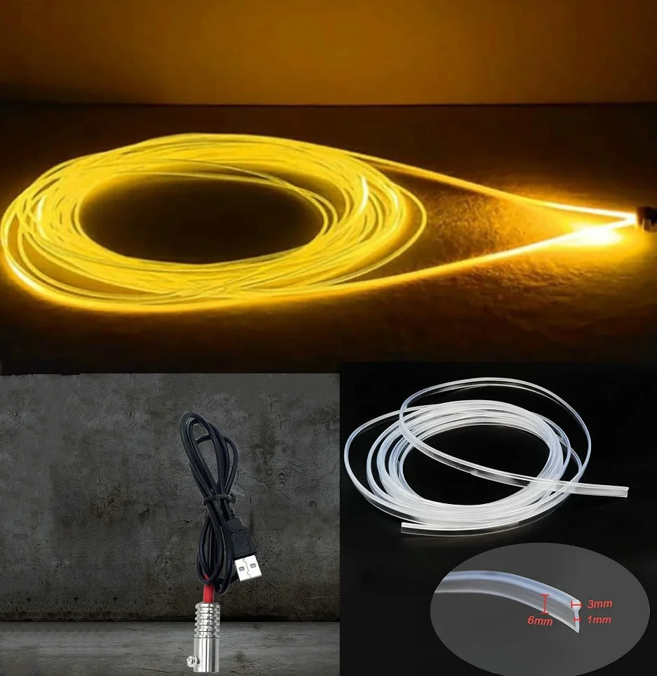 USB Powered 5V 1.5W Led Light Source Mini Fiber illuminator Side Glow ...